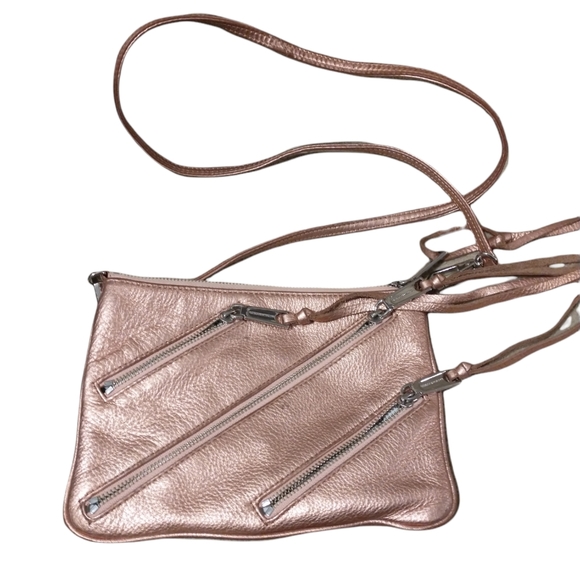 Rebecca Minkoff | Bags | Rebecca Minkoff Moto Rocker Rose Metallic ...